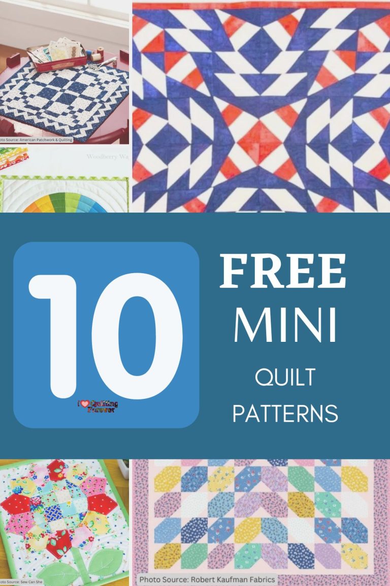 Top 10 Free Mini Quilt Patterns (+10 Bonus Patterns For Sale) - I Love ...