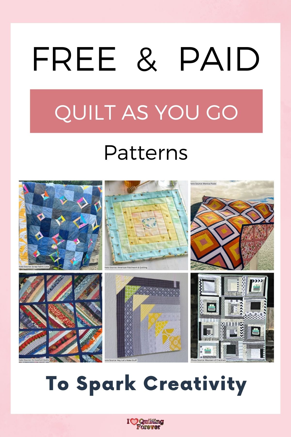 Top 7 Free Quilt As You Go Patterns (+10 Bonus Patterns For Sale) - I Love Quilting Forever