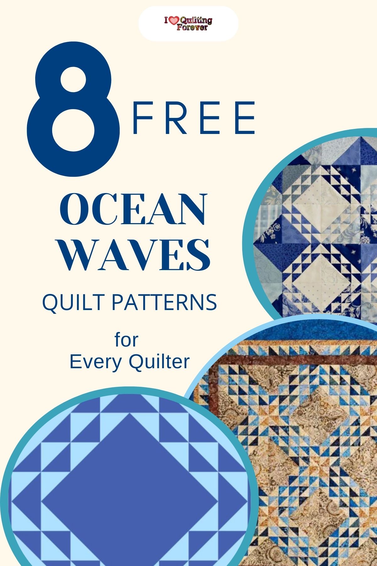 Top 8 Free Ocean Waves Quilt Patterns (+6 Bonus Patterns For Sale) - I Love Quilting Forever
