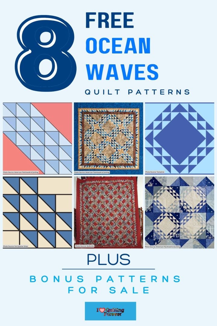 Top 8 Free Ocean Waves Quilt Patterns (+6 Bonus Patterns For Sale) - I ...