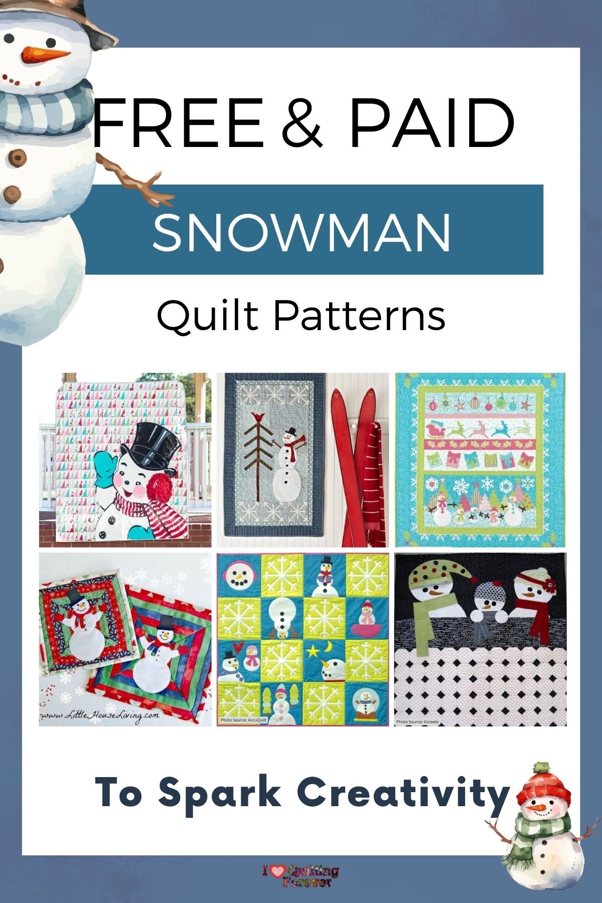 Top 10 Free Snowman Quilt Patterns (+11 Bonus Patterns For Sale) - I ...