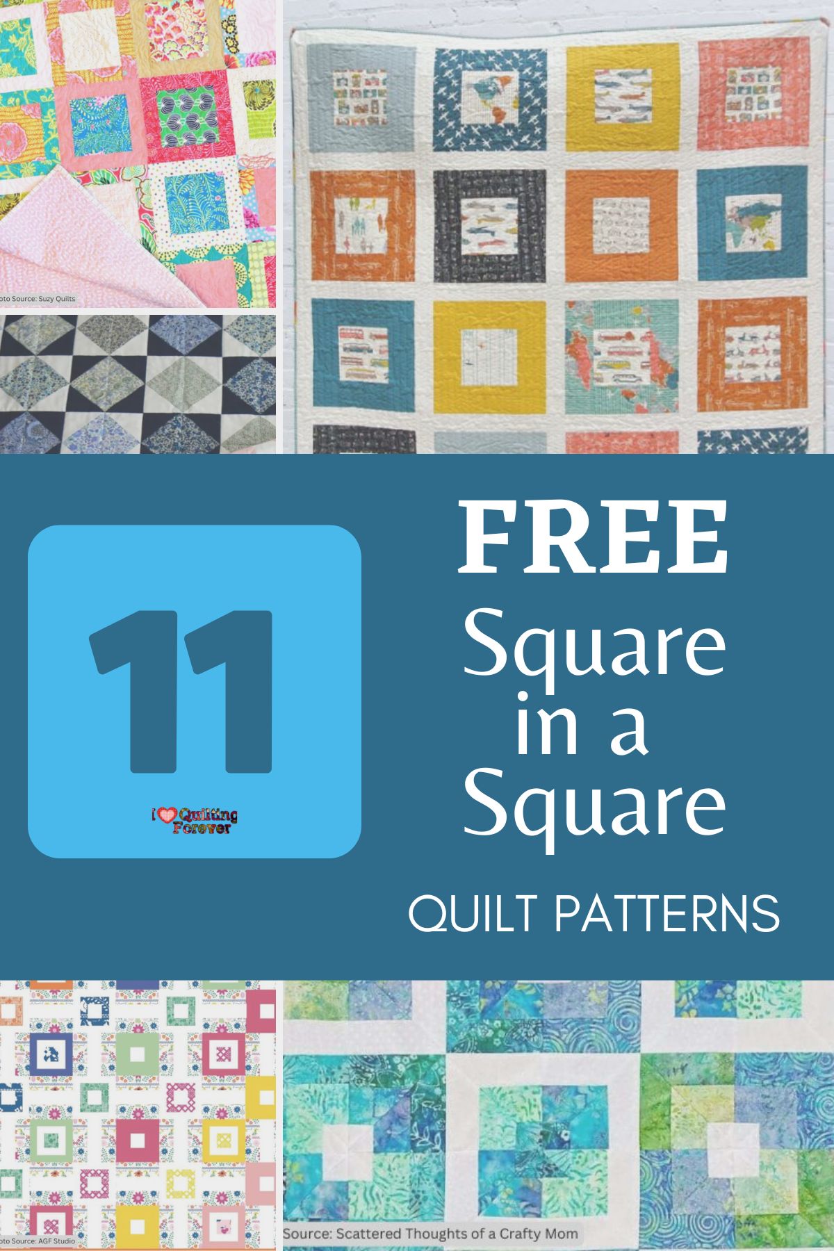 Top 11 Free Square In A Square Quilt Patterns (+10 Bonus Patterns For Sale) - I Love Quilting ...