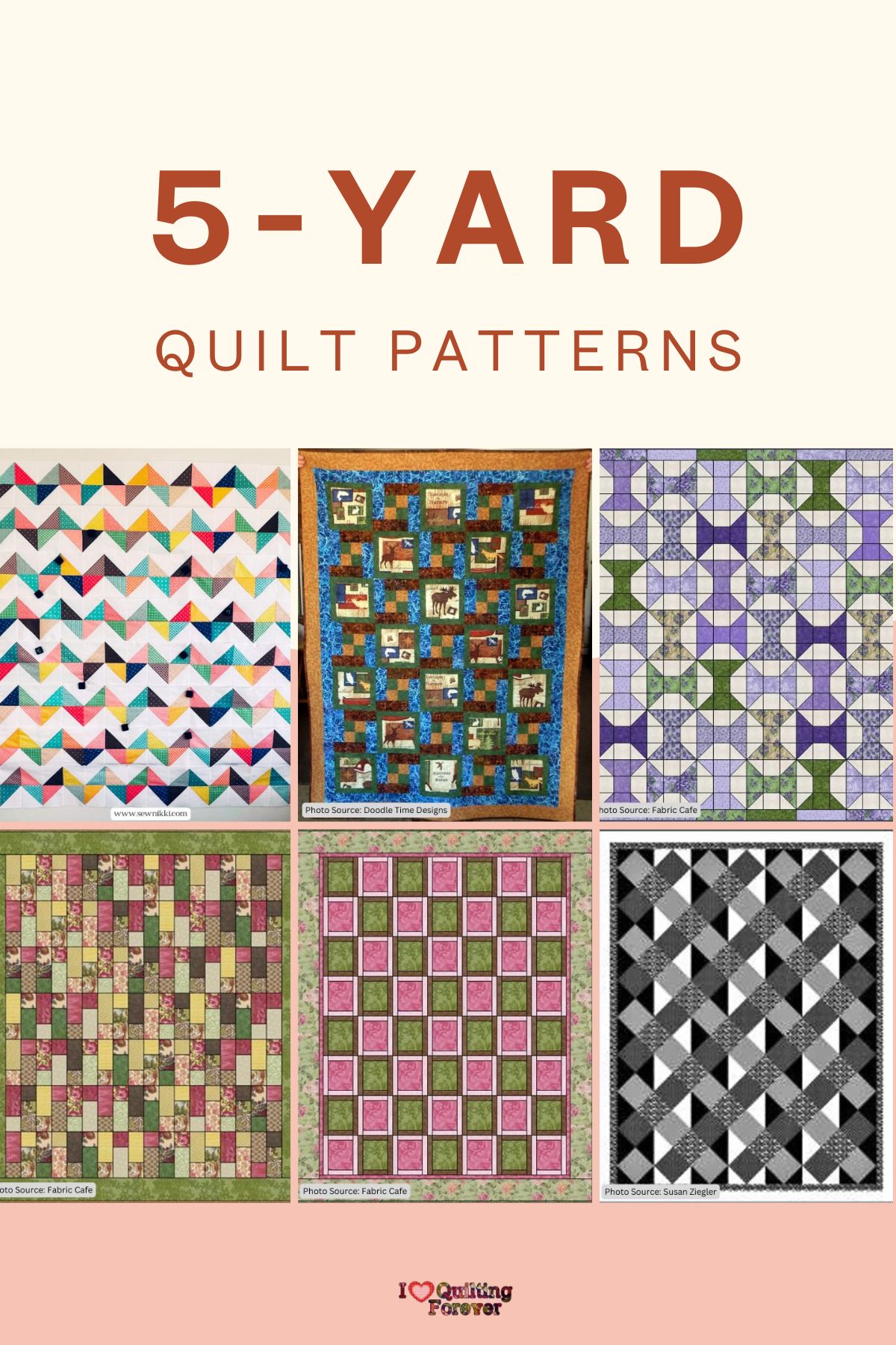 Top 5-Yard Quilt Patterns (+6 Bonus Patterns For Sale) - I Love Quilting Forever