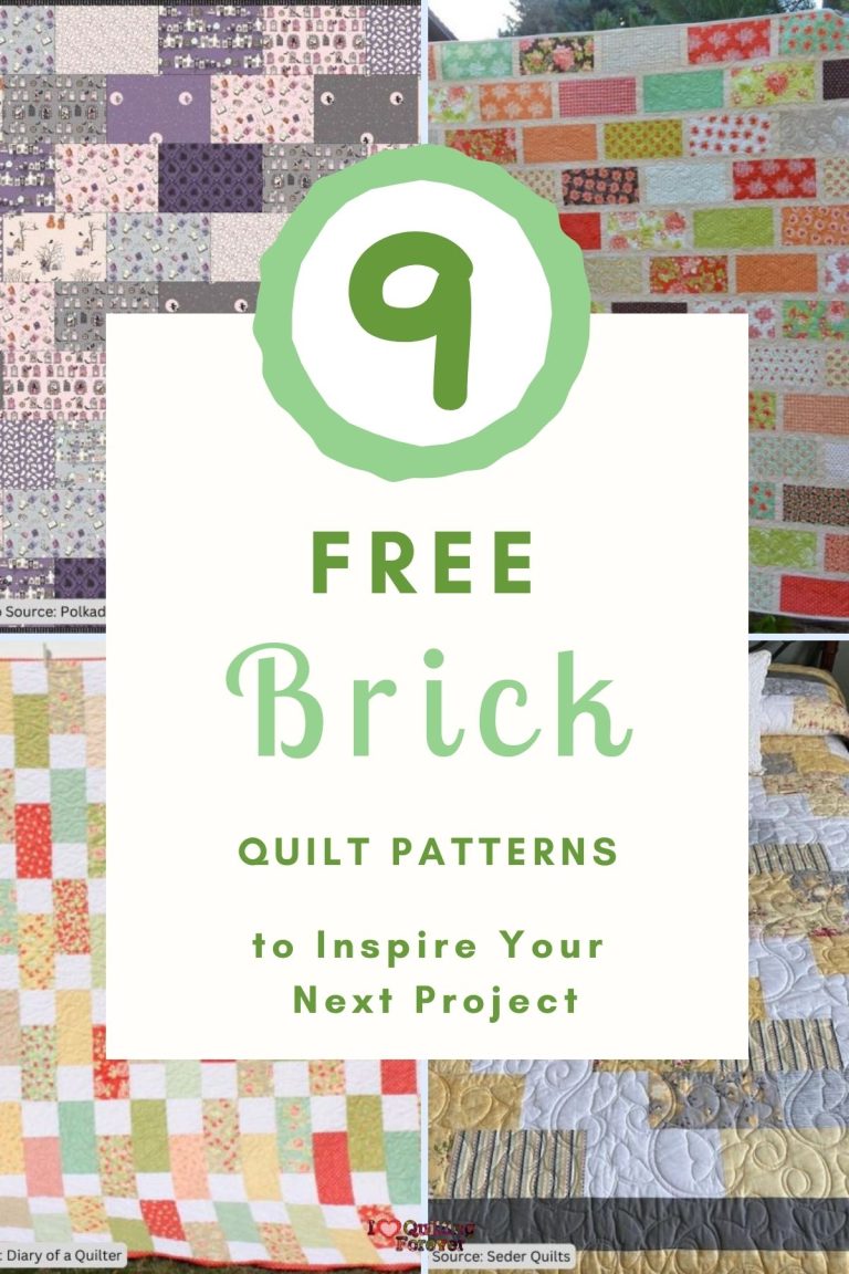 Top 9 Free Brick Quilt Patterns (+10 Bonus Patterns For Sale) - I Love ...