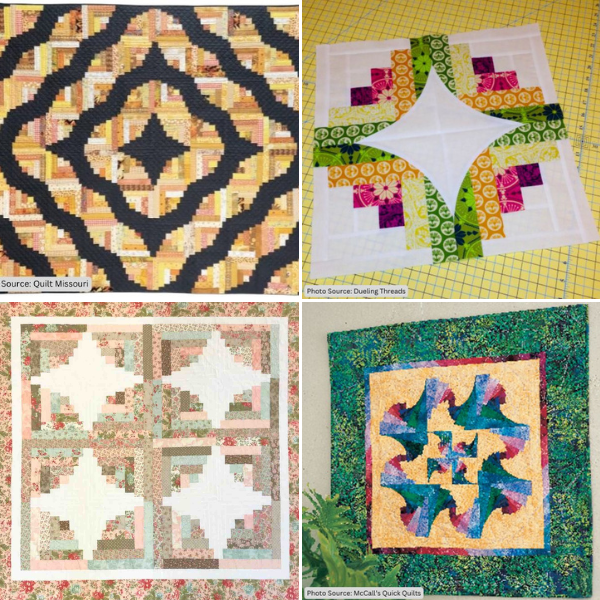 Top 6 Free Curvy Log Cabin Quilt Patterns (+6 Bonus Patterns For Sale ...