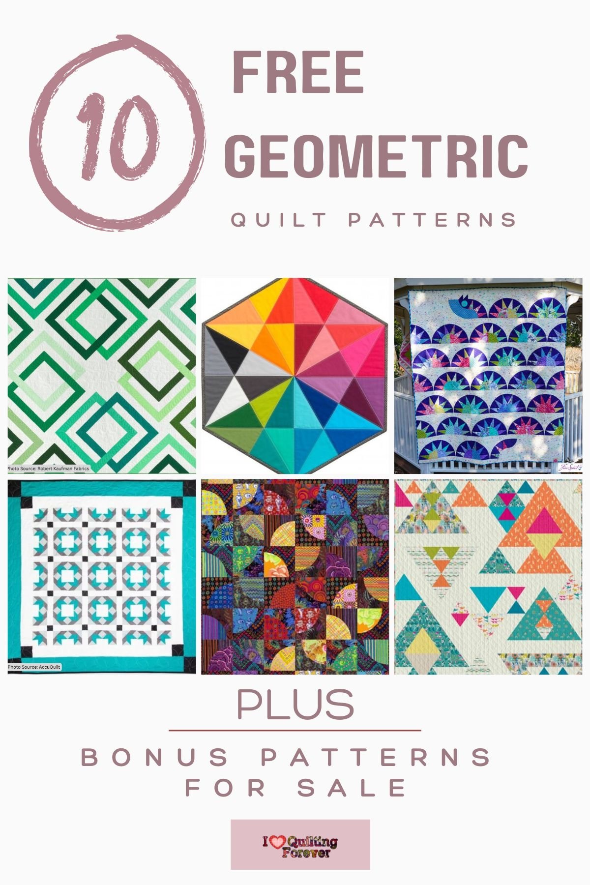 Top 10 Free Geometric Quilt Patterns (+8 Bonus Patterns For Sale) - I ...