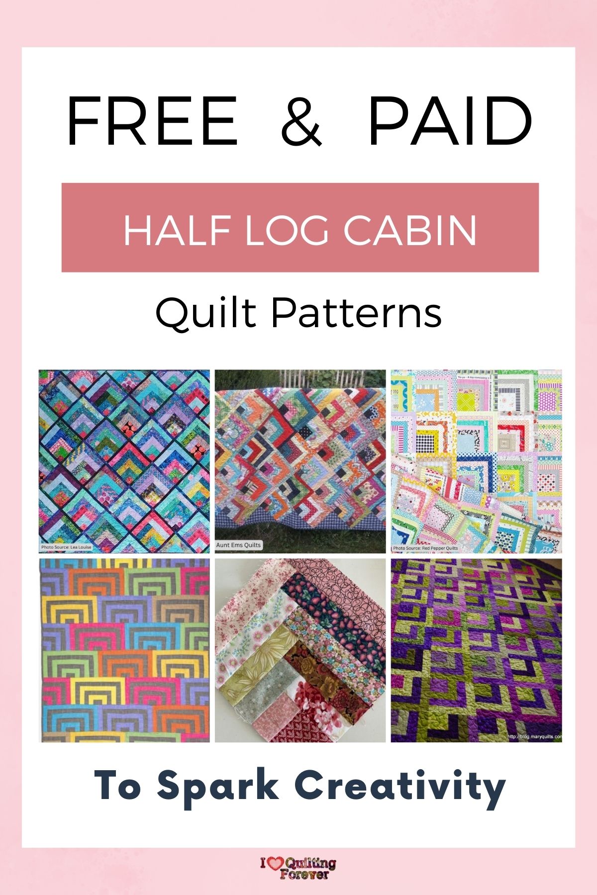 Top 8 Free Half Log Cabin Quilt Patterns (+9 Bonus Patterns For Sale ...