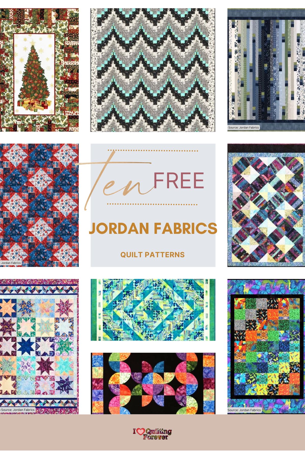 Top 10 Free Jordan Fabrics Quilt Patterns - I Love Quilting Forever