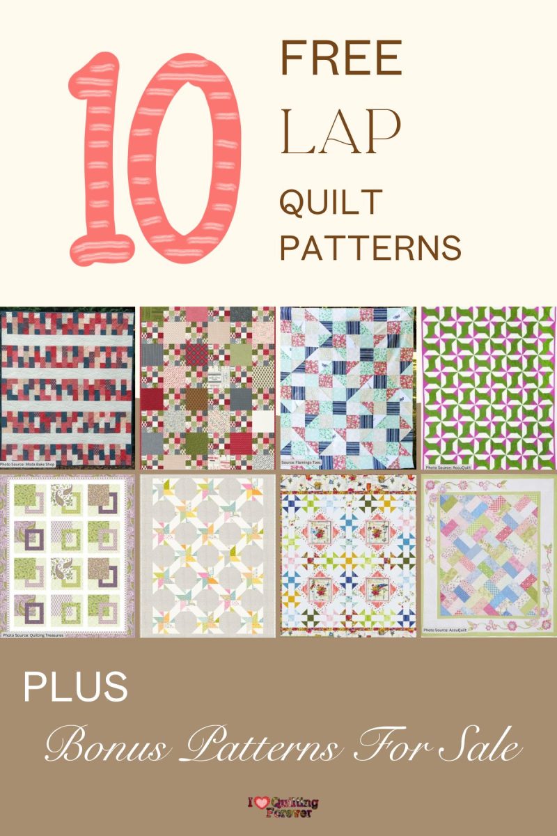 Top 10 Free Lap Quilt Patterns (+8 Bonus Patterns For Sale) - I Love ...