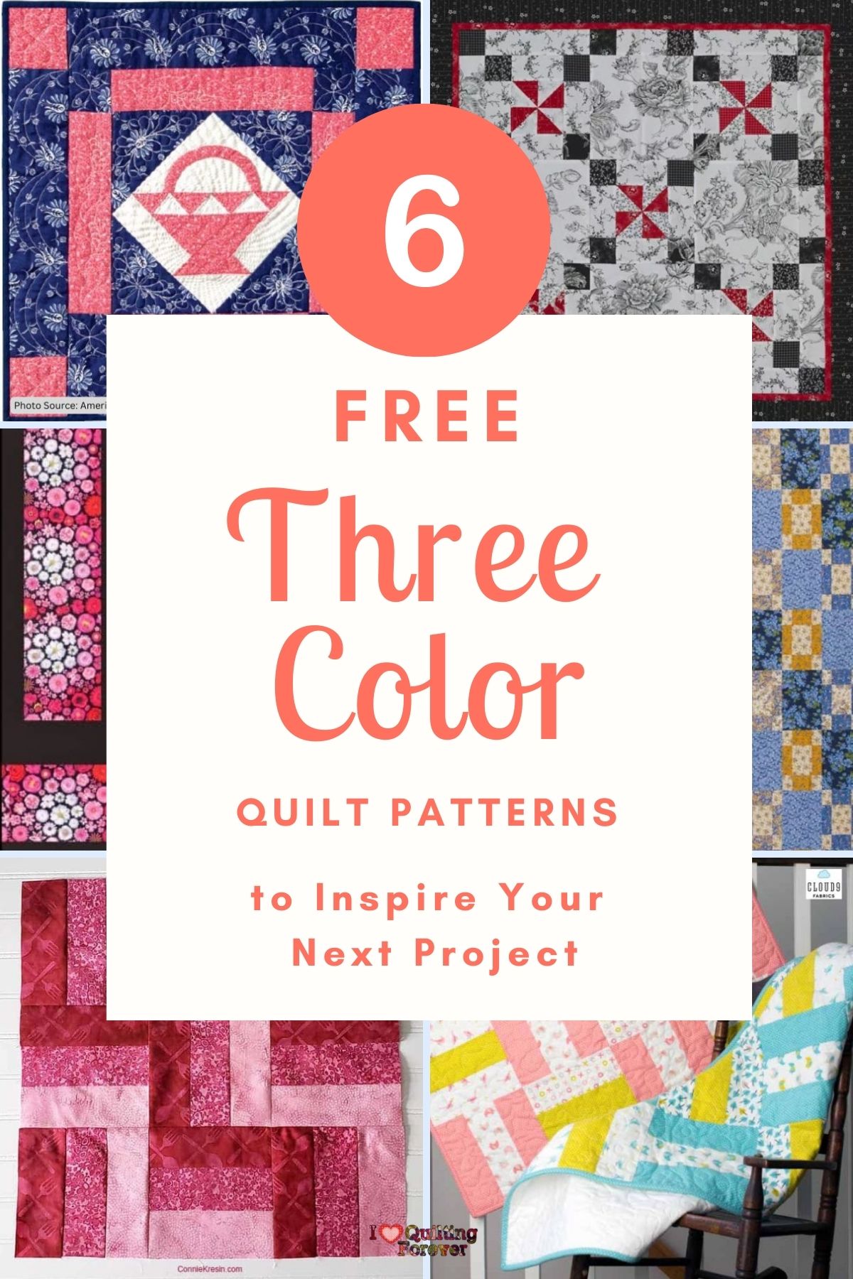 Top 6 Free Three Color Quilt Patterns (+5 Bonus Patterns For Sale) - I ...