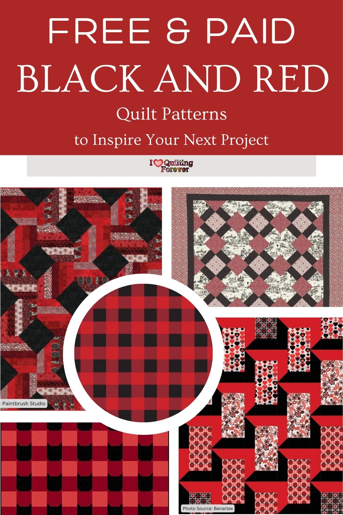 Top 5 Free Black and Red Quilt Patterns (+3 Bonus Patterns For Sale) - I Love Quilting Forever