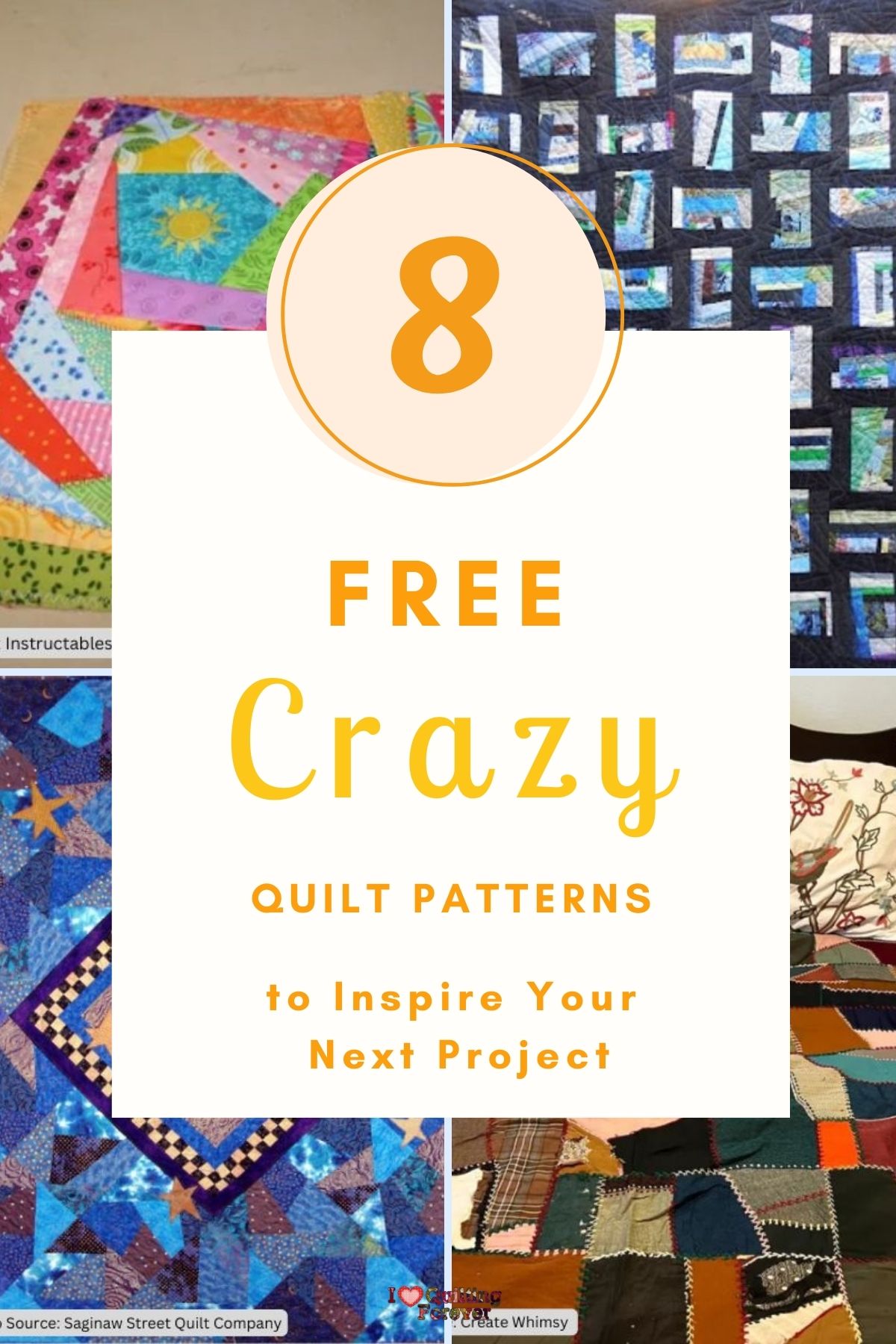 Top 8 Free Crazy Quilt Patterns (+4 Bonus Patterns For Sale) - I Love ...