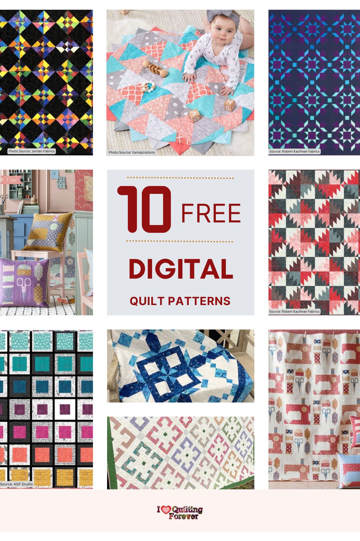 Top 10 Free Digital Quilt Patterns (+10 Bonus Patterns For Sale) - I Love Quilting Forever