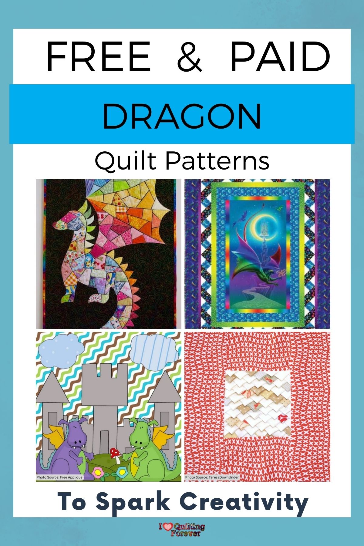 Top 4 Free Dragon Quilt Patterns (+10 Bonus Patterns For Sale) - I Love ...