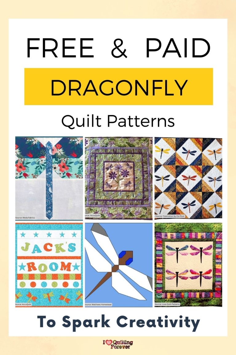 Top 2 Free Dragonfly Quilt Patterns (+10 Bonus Patterns For Sale) - I ...