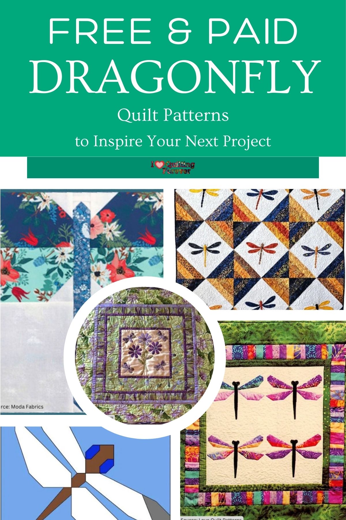 Top 2 Free Dragonfly Quilt Patterns (+10 Bonus Patterns For Sale) - I Love Quilting Forever