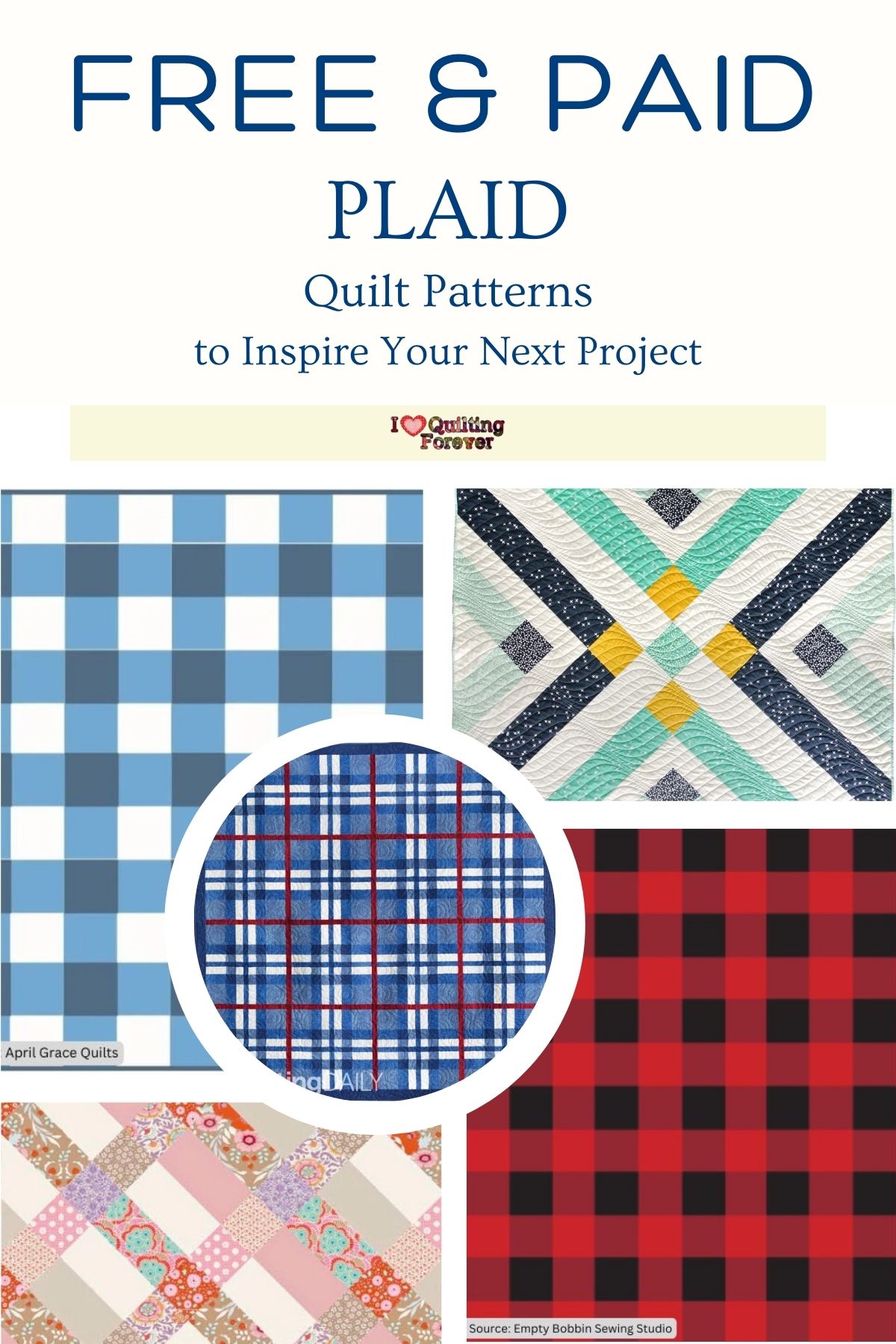 Top 5 Free Plaid Quilt Patterns (+6 Bonus Patterns For Sale) - I Love Quilting Forever