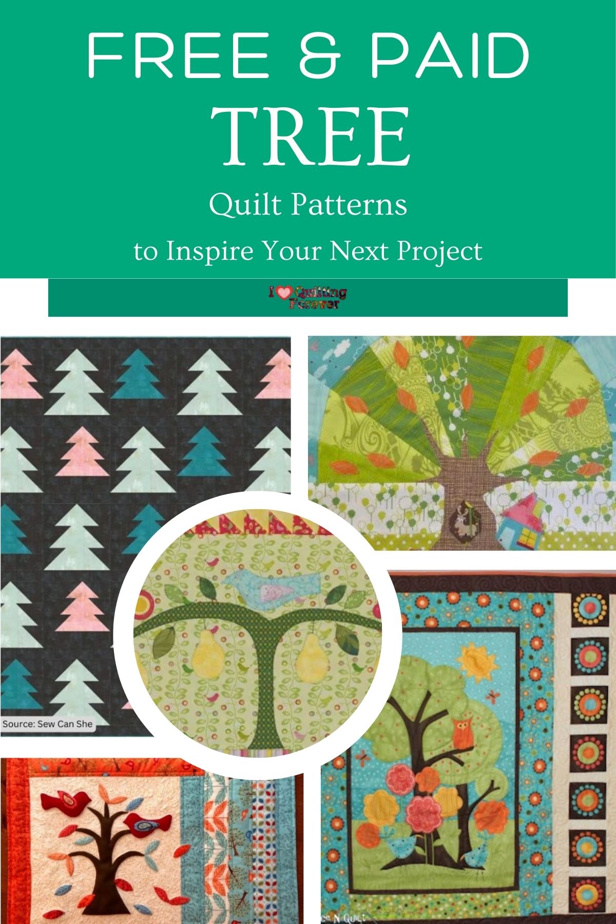 Top 7 Free Tree Quilt Patterns (+10 Bonus Patterns For Sale) - I Love Quilting Forever
