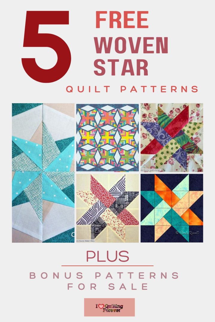 Top 5 Free Woven Star Quilt Patterns (+6 Bonus Patterns For Sale) - I ...