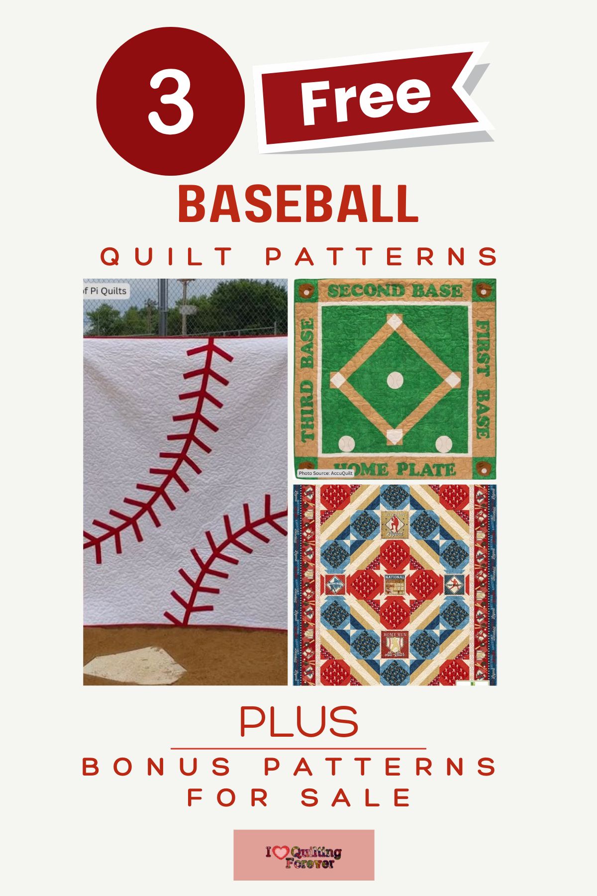 Top 3 Free Baseball Quilt Patterns (+8 Bonus Patterns For Sale) - I ...