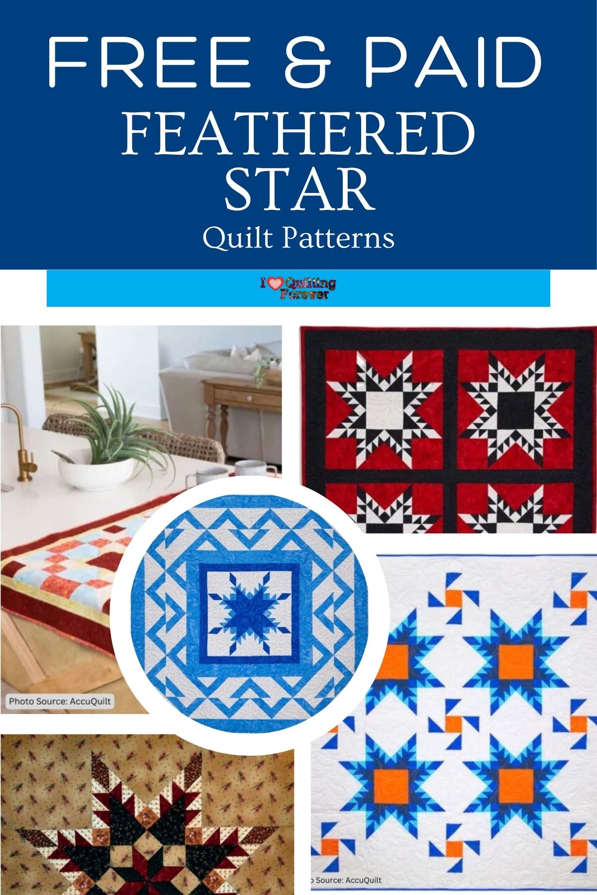 Top 9 Free Feathered Star Quilt Patterns (+8 Bonus Patterns For Sale) - I Love Quilting Forever