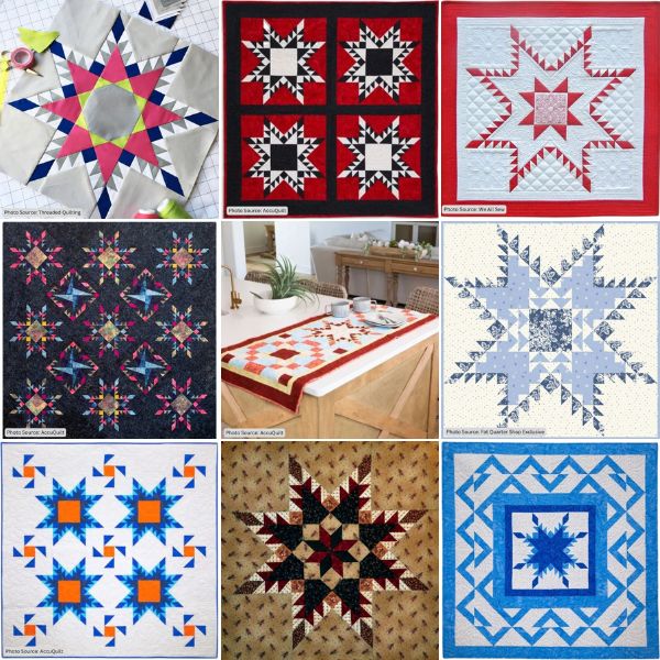 Top 9 Free Feathered Star Quilt Patterns (+8 Bonus Patterns For Sale ...