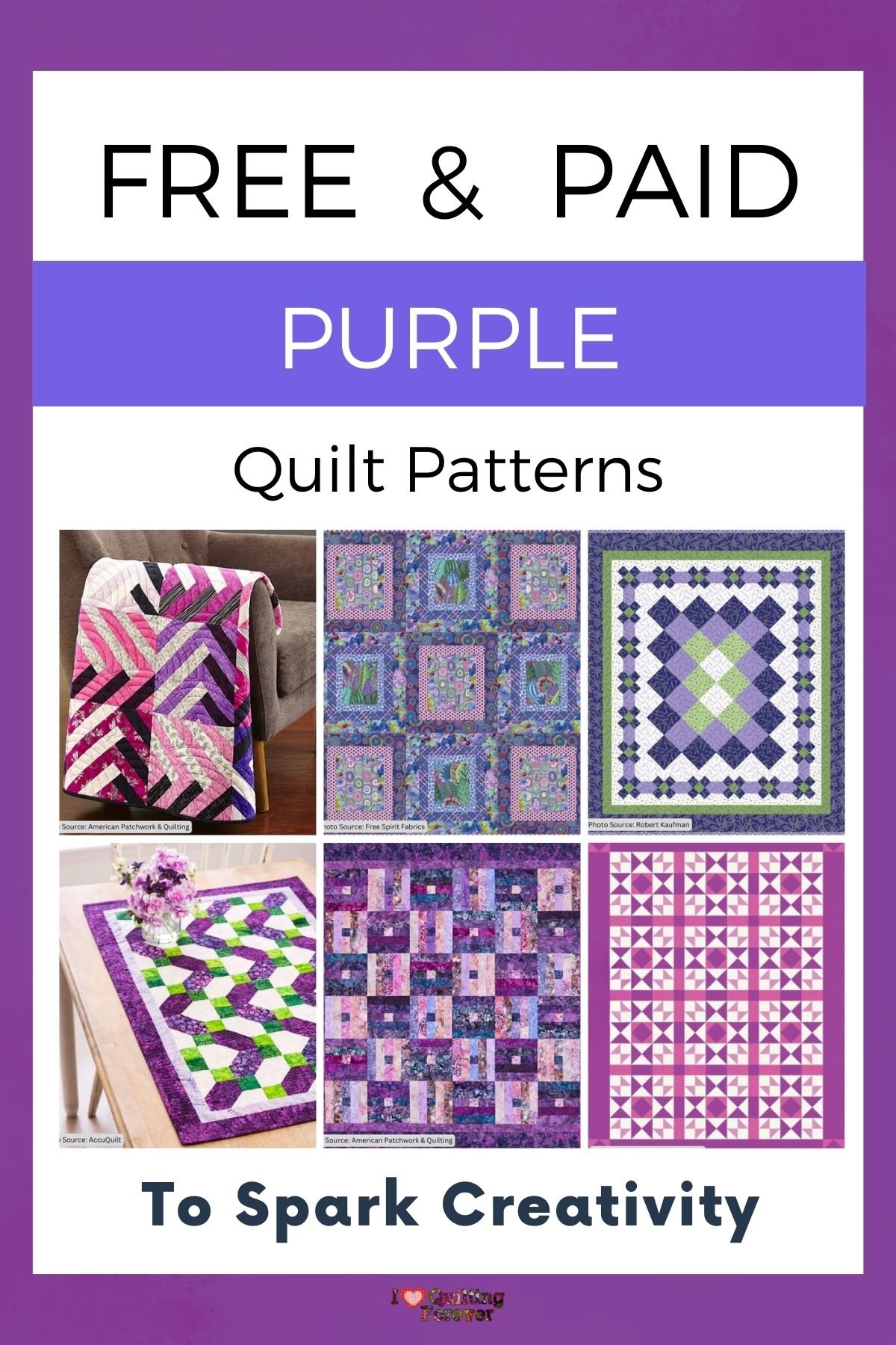 Top 9 Free Purple Quilt Patterns (+8 Bonus Patterns For Sale) - I Love ...