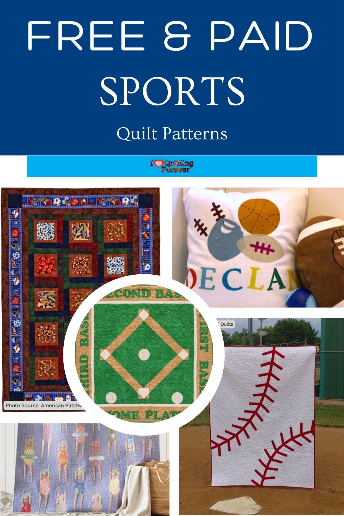 Top 6 Free Sports Quilt Patterns (+7 Bonus Patterns For Sale) - I Love Quilting Forever