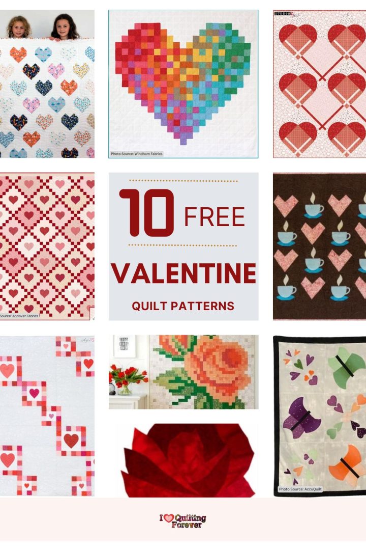 Top 10 Free Valentine Quilt Patterns (+10 Bonus Patterns For Sale) - I ...