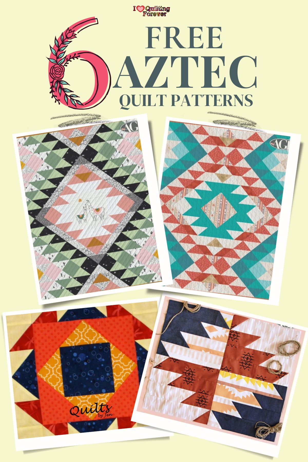 Top 6 Free Aztec Quilt Patterns (+9 Bonus Patterns For Sale) - I Love Quilting Forever