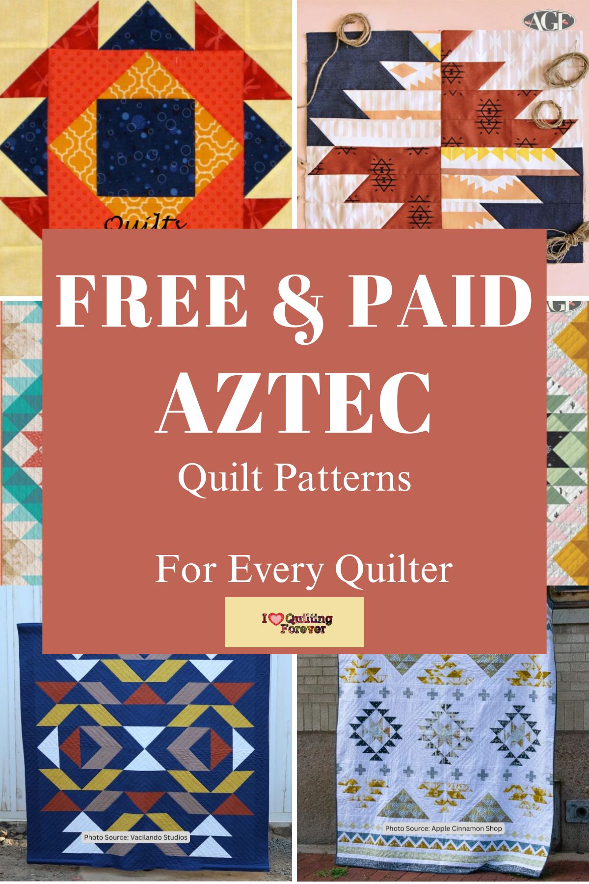 Top 6 Free Aztec Quilt Patterns (+9 Bonus Patterns For Sale) - I Love ...