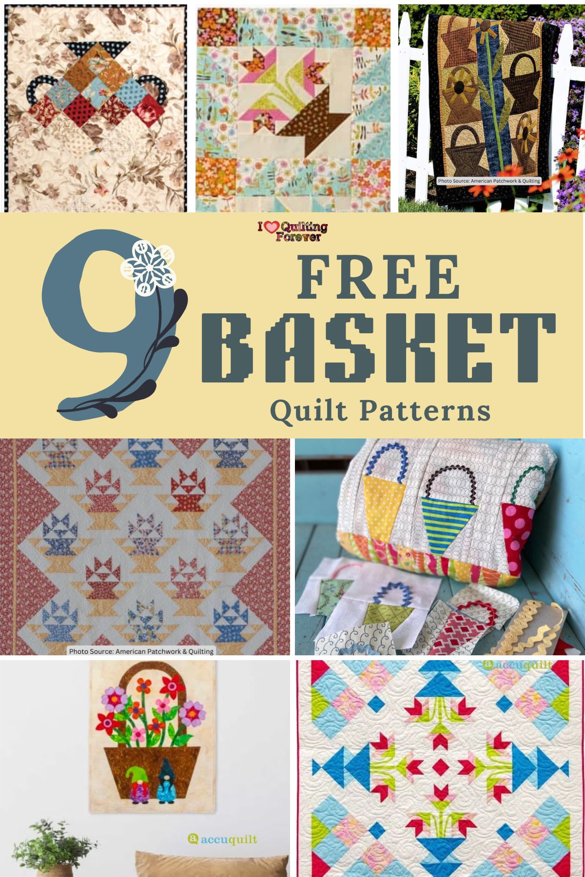 Top 9 Free Basket Quilt Patterns (+10 Bonus Patterns For Sale) - I Love ...