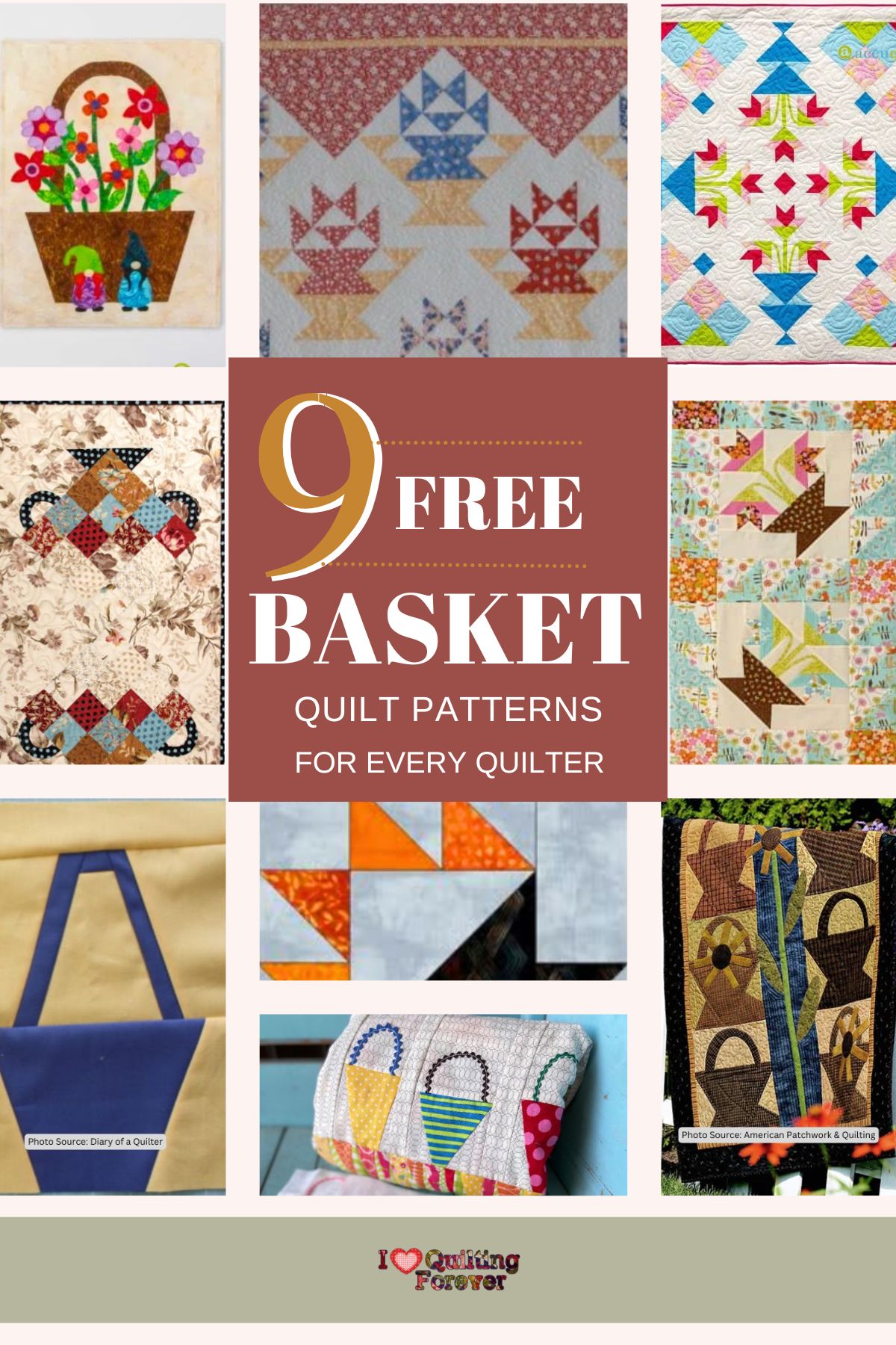 Top 9 Free Basket Quilt Patterns (+10 Bonus Patterns For Sale) - I Love Quilting Forever