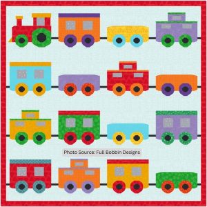 Top 6 Free Train Quilt Patterns (+8 Bonus Patterns For Sale) - I Love ...