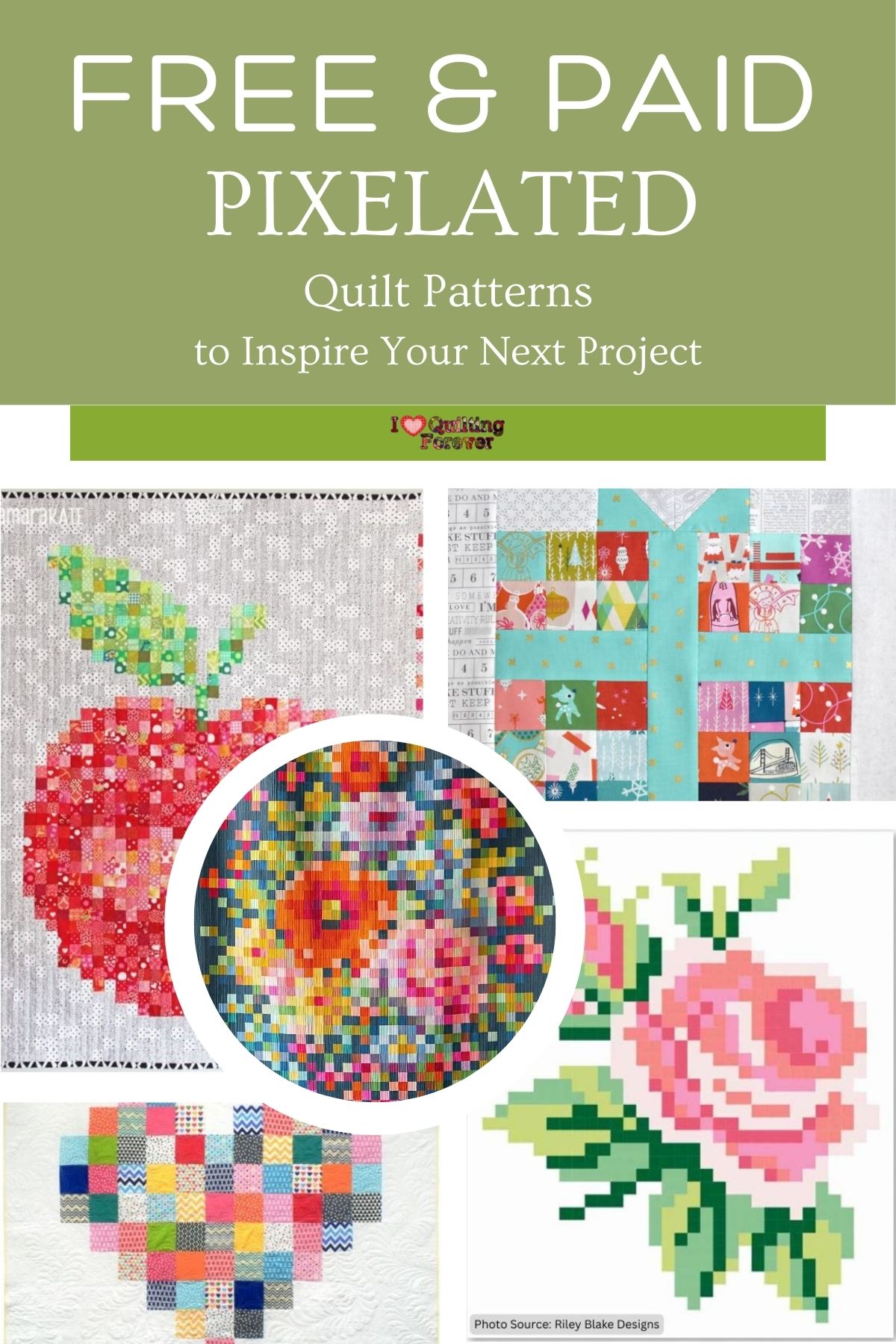 Top 6 Free Pixelated Quilt Patterns (+7 Bonus Patterns For Sale) - I Love Quilting Forever