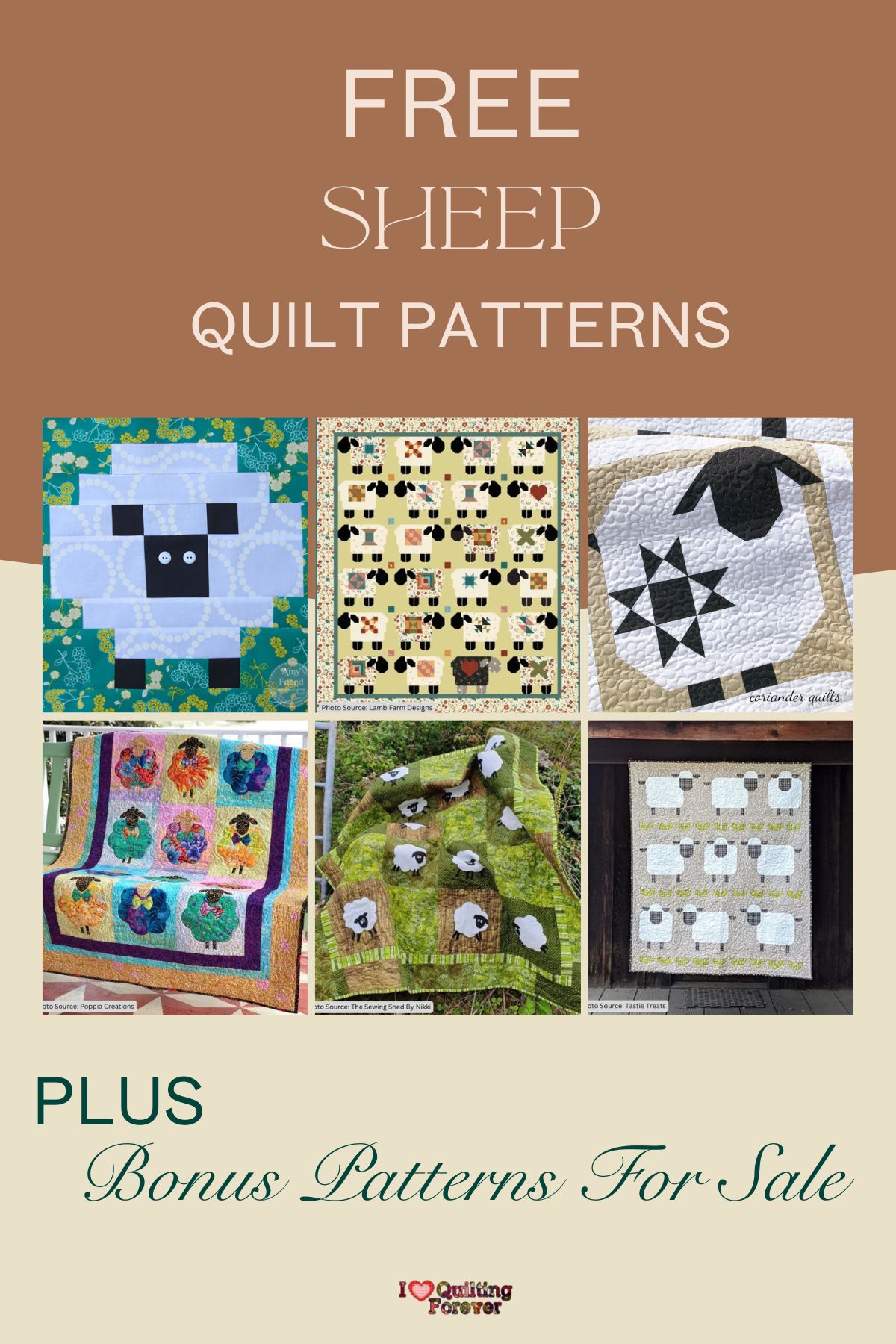 Top Free Sheep Quilt Patterns (+10 Bonus Patterns For Sale) - I Love ...