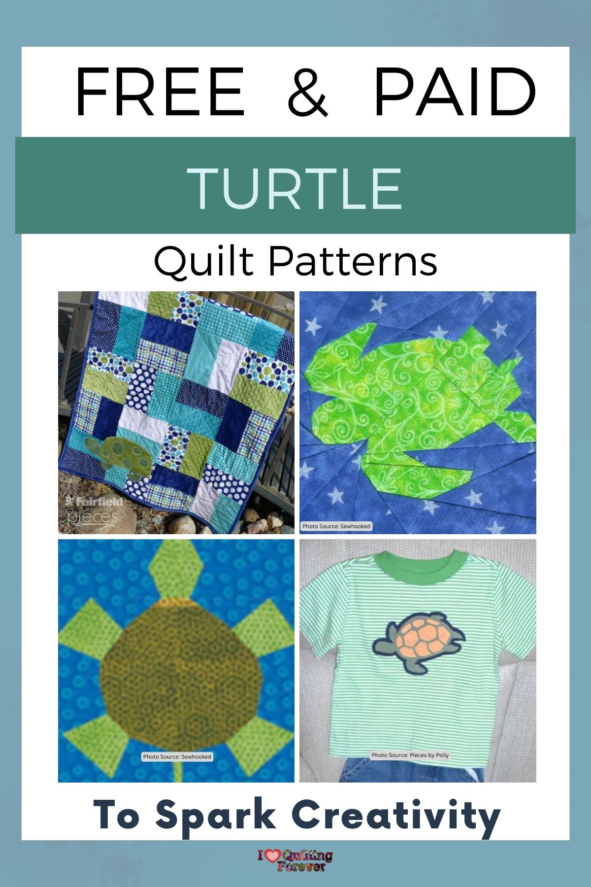 Top 4 Free Turtle Quilt Patterns (+10 Bonus Patterns For Sale) - I Love ...