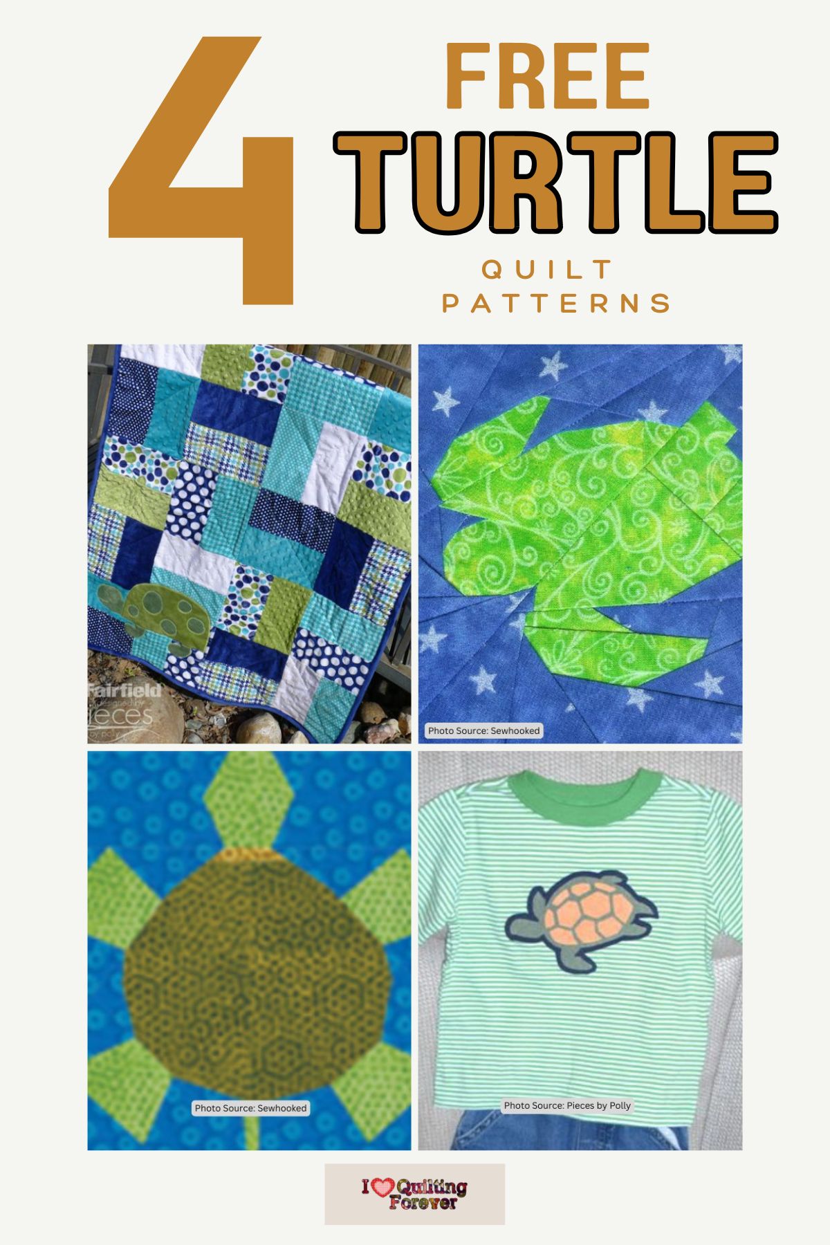 Top 4 Free Turtle Quilt Patterns (+10 Bonus Patterns For Sale) - I Love Quilting Forever
