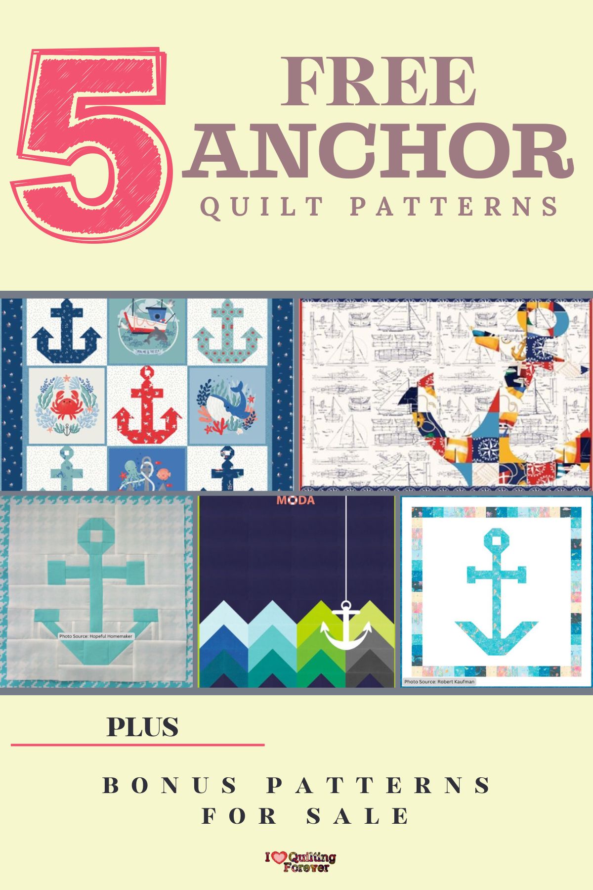 Top 5 Free Anchor Quilt Patterns (+10 Bonus Patterns For Sale) - I Love ...