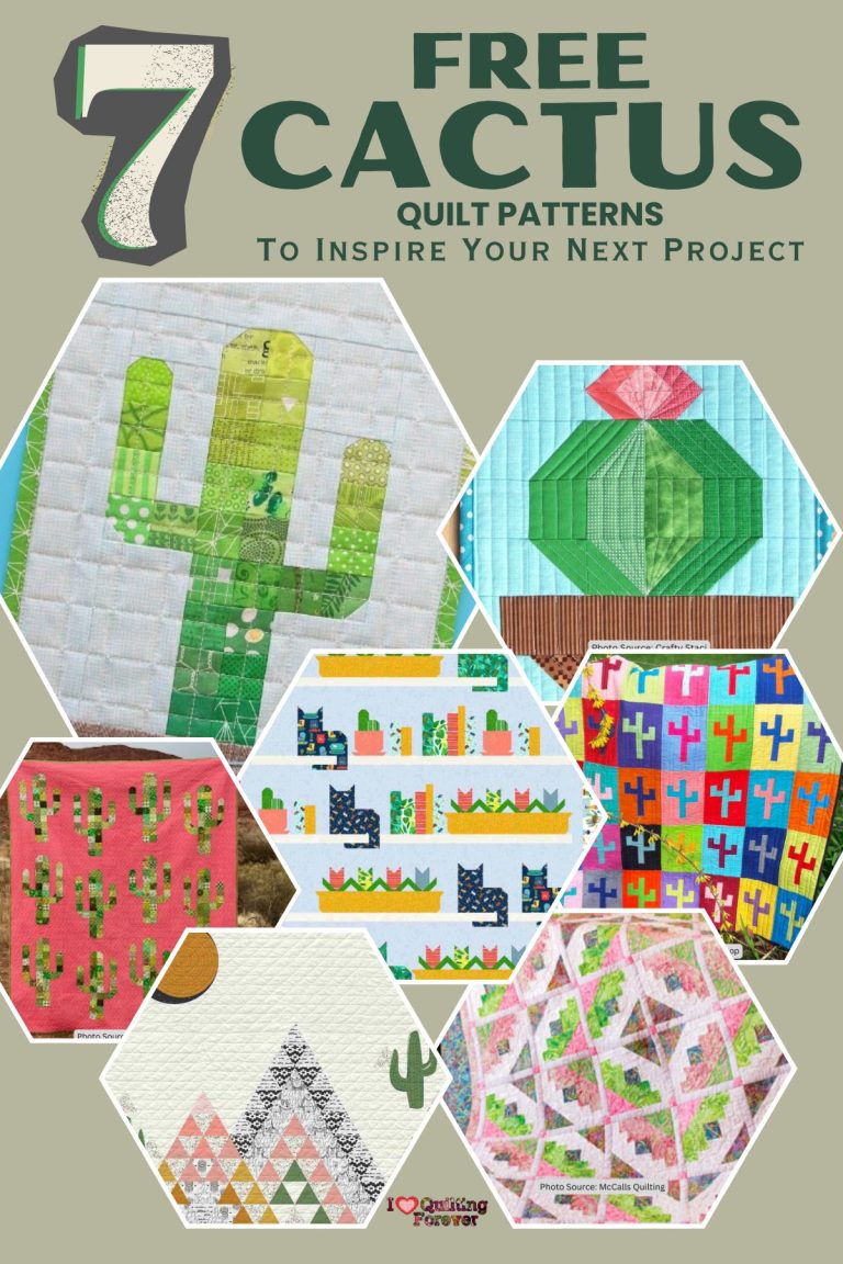 Top 7 Free Cactus Quilt Patterns (+10 Bonus Patterns For Sale) - I Love ...