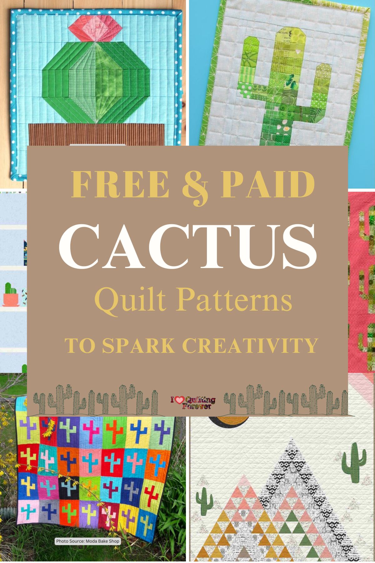 Top 7 Free Cactus Quilt Patterns (+10 Bonus Patterns For Sale) - I Love ...