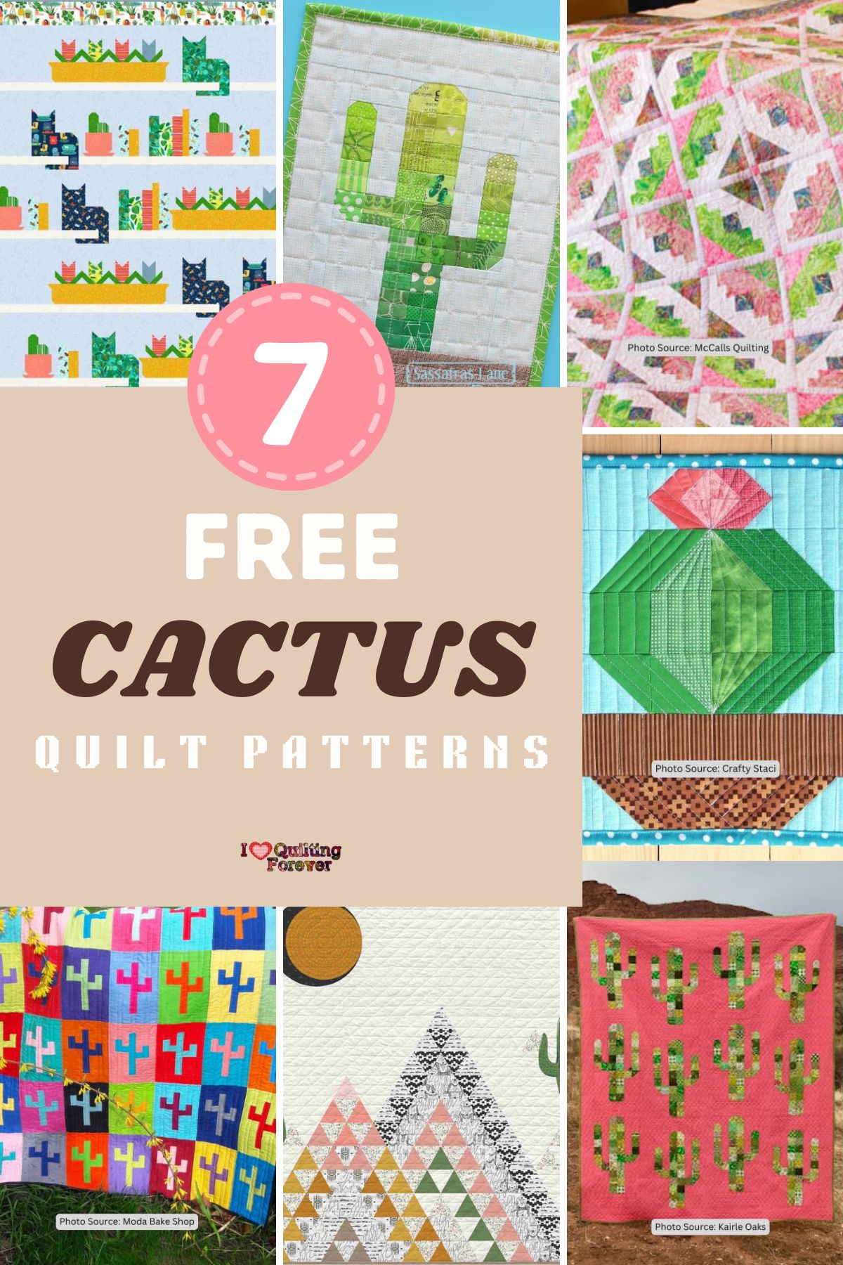Top 7 Free Cactus Quilt Patterns (+10 Bonus Patterns For Sale) - I Love ...