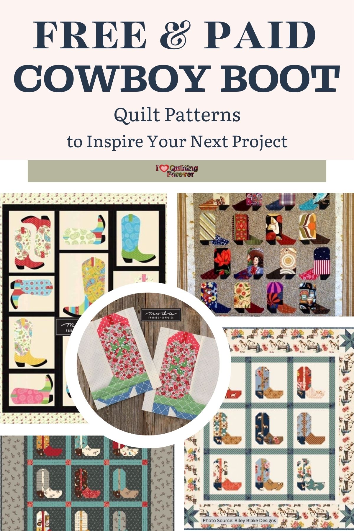 Top 5 Free Cowboy Boot Quilt Patterns (+7 Bonus Patterns For Sale) - I Love Quilting Forever