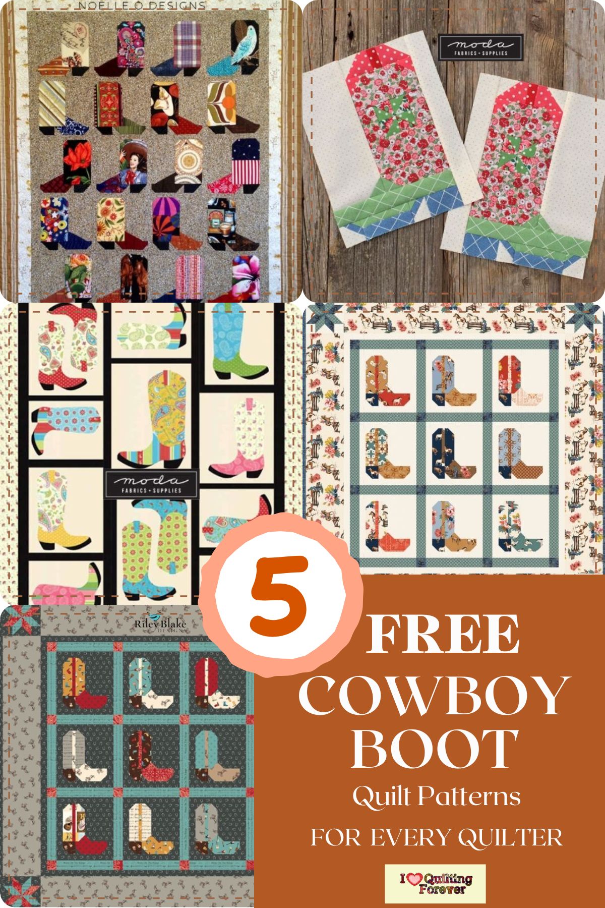 Top 5 Free Cowboy Boot Quilt Patterns (+7 Bonus Patterns For Sale) - I Love Quilting Forever
