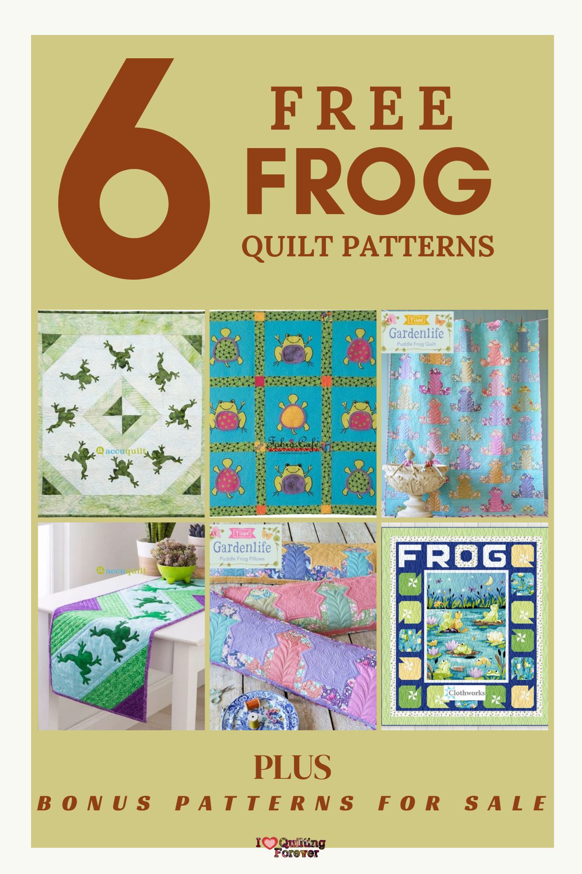 Top 6 Free Frog Quilt Patterns (+10 Bonus Patterns For Sale) - I Love Quilting Forever