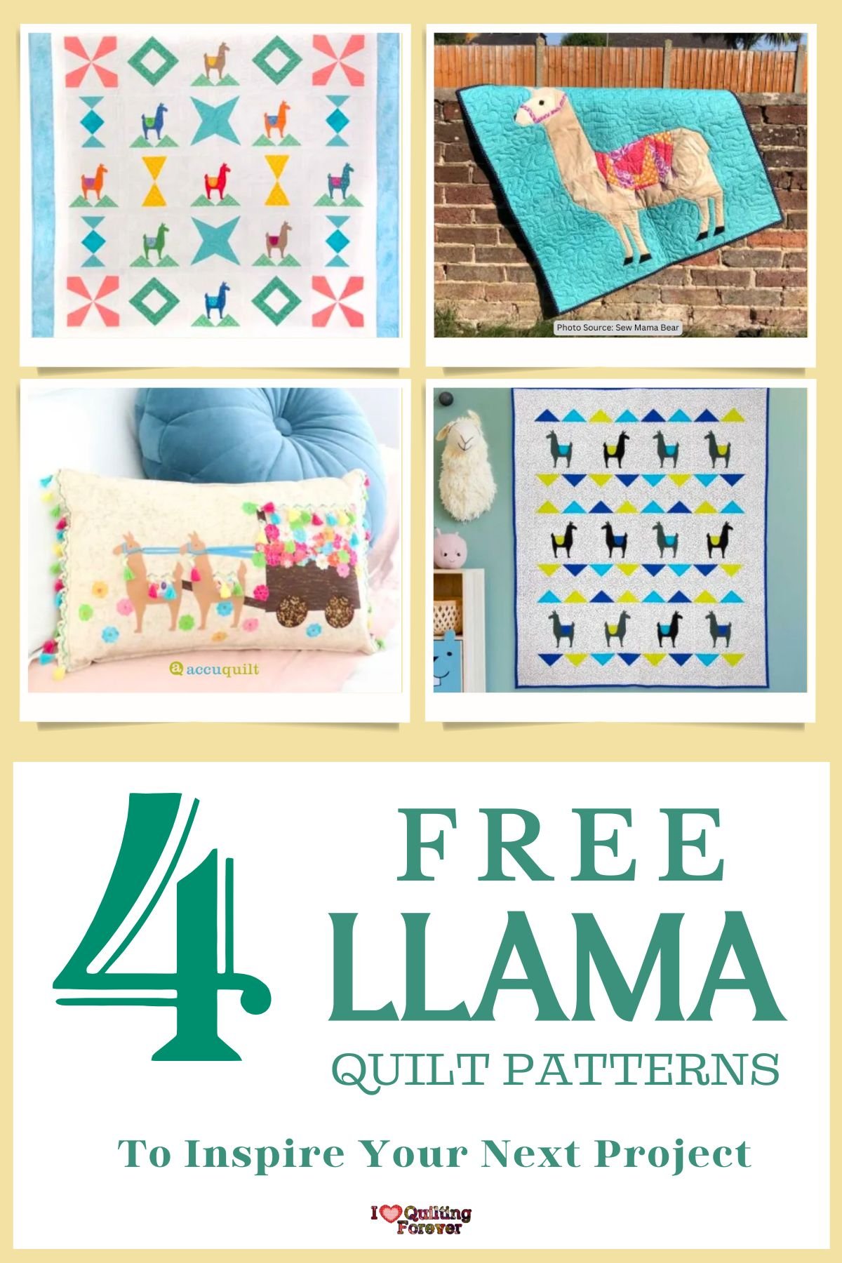 Top 4 Free Llama Quilt Patterns (+10 Bonus Patterns For Sale) - I Love ...