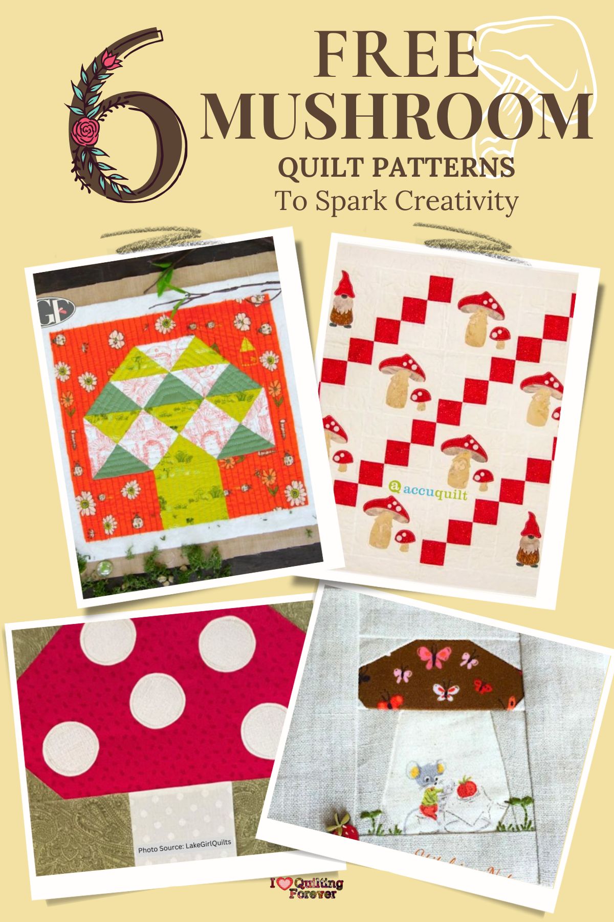 Top 6 Free Mushroom Quilt Patterns (+10 Bonus Patterns For Sale) - I ...