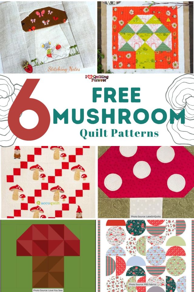 Top 6 Free Mushroom Quilt Patterns (+10 Bonus Patterns For Sale) - I ...