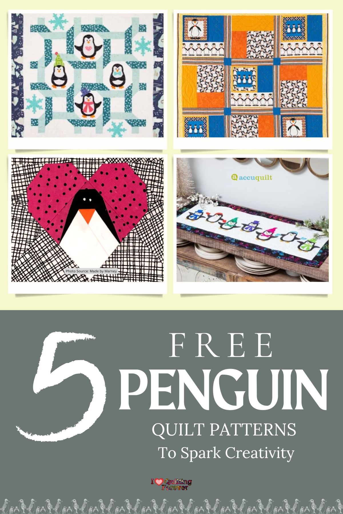 Top 5 Free Penguin Quilt Patterns (+10 Bonus Patterns For Sale) - I Love Quilting Forever