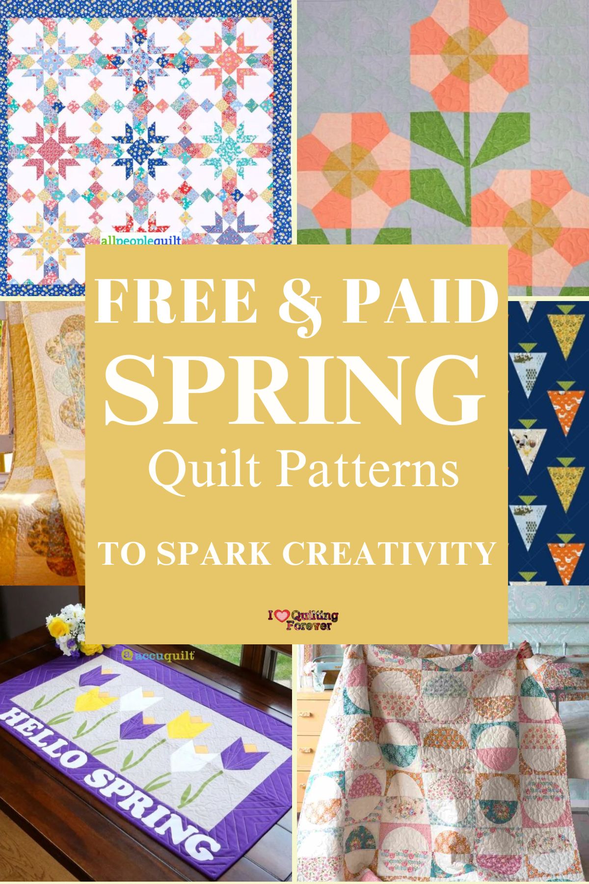 Top 10 Free Spring Quilt Patterns (+10 Bonus Patterns For Sale) - I Love Quilting Forever